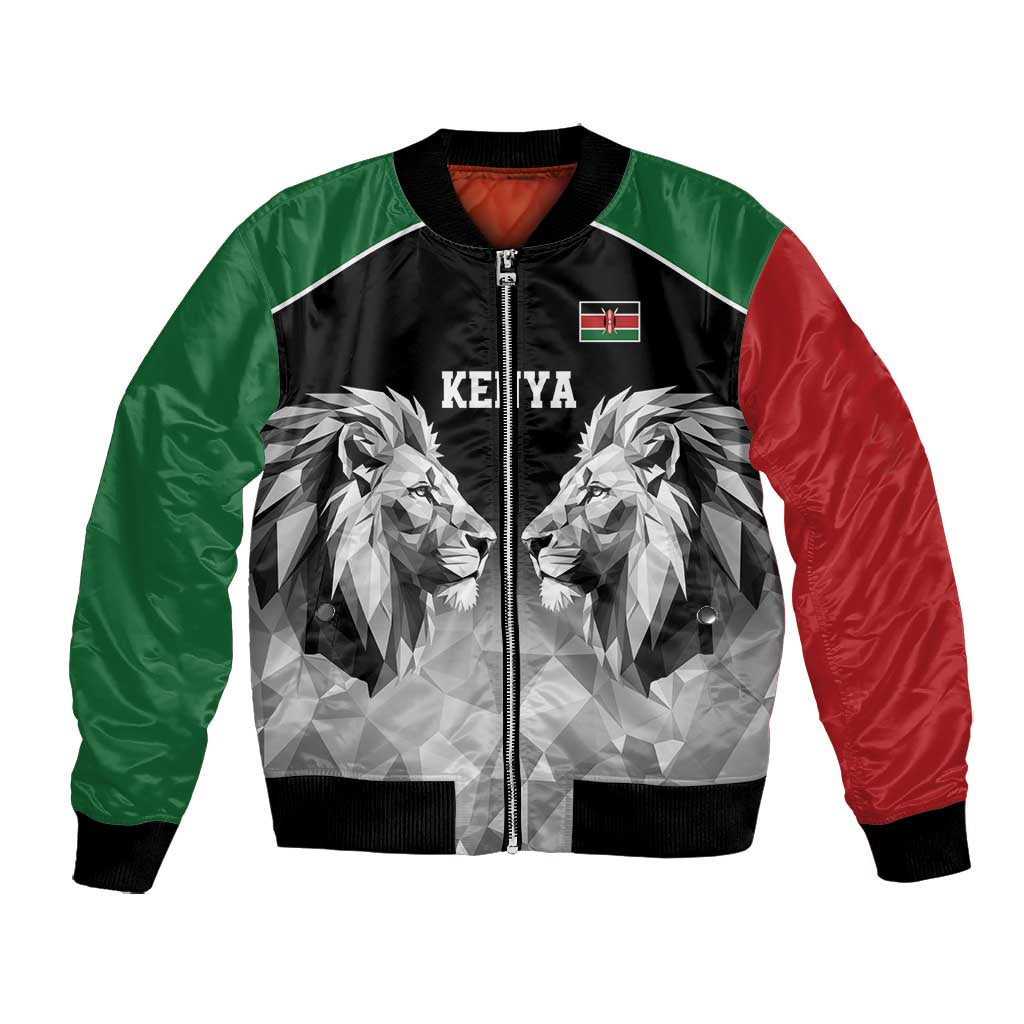 Custom Rugby Africa Kenya Bomber Jacket Black Kenyan 22-23 Motif by ...