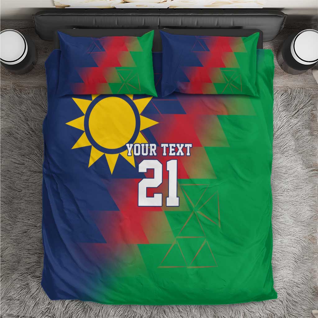 Custom Cricket African Namibia Bedding Set Namibian Gold Sun Flag Motif ...