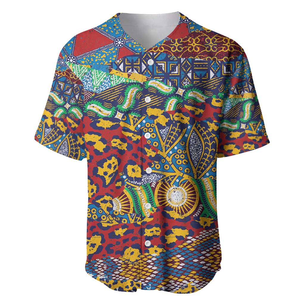 Traditional African Animal Skins Pattern Baseball Jersey by AfricanPride