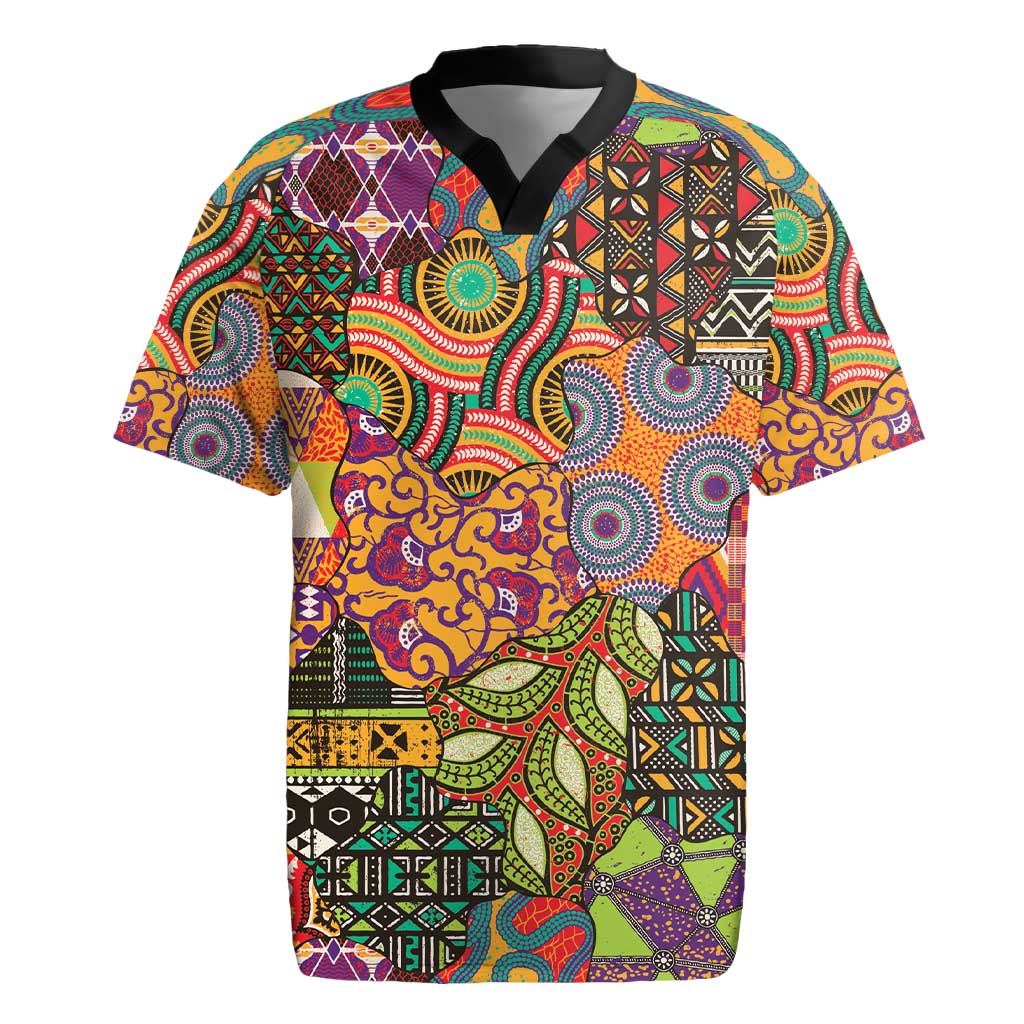 Traditional Ethnic African Vintage Motifs Rugby Jersey by AfricanPride
