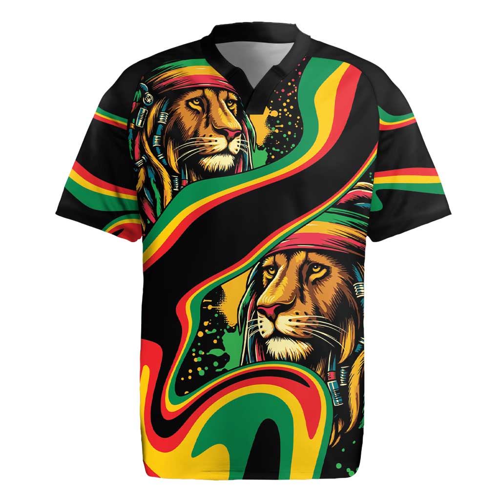 Proud Afro-Jamaicans Rasta Lion Rugby Jersey Reggae My Soul by AfricanPride