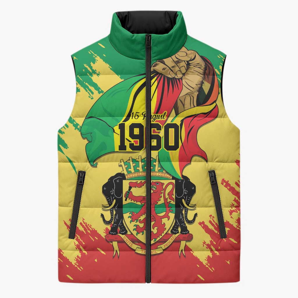 Republic of The Congo Independence Day Personalized Sleeveless Puffer ...