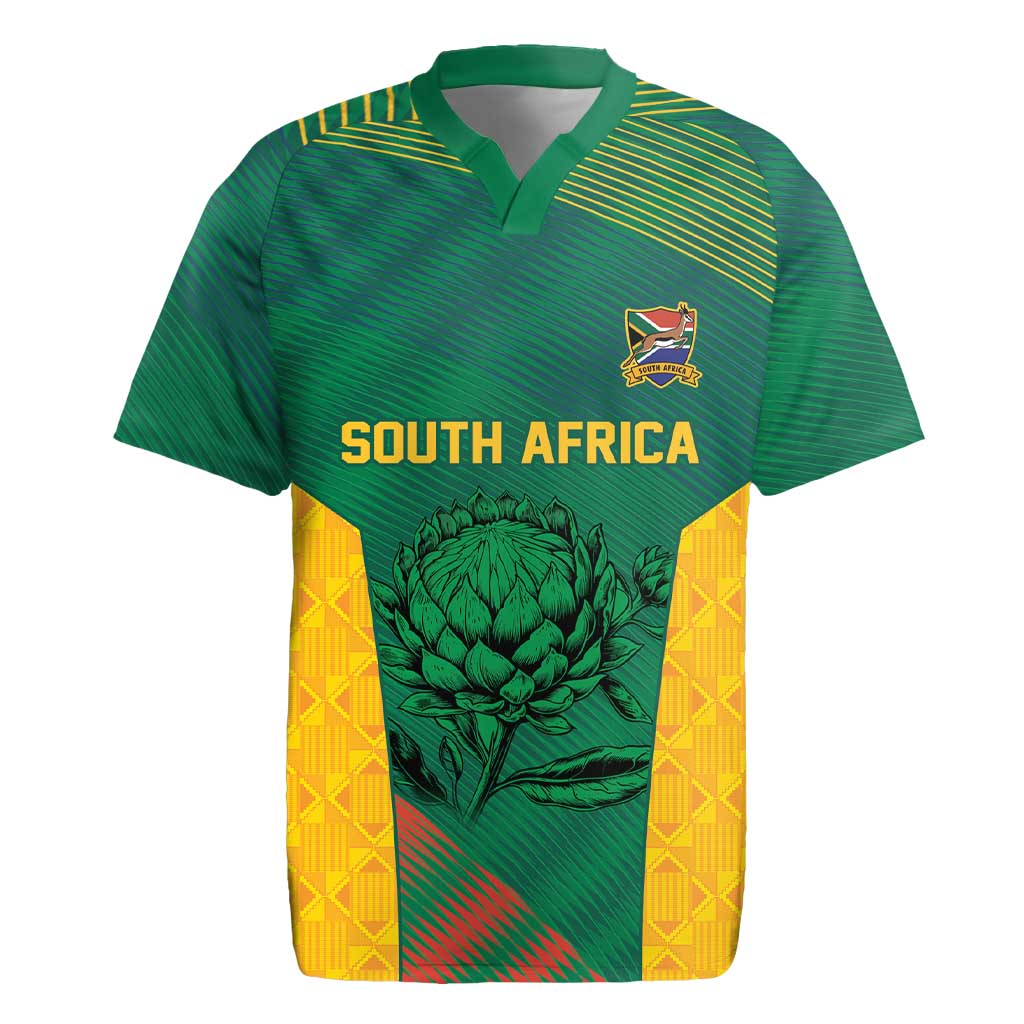 World Football 2026 South Africa Custom Rugby Jersey Tradional Protea ...
