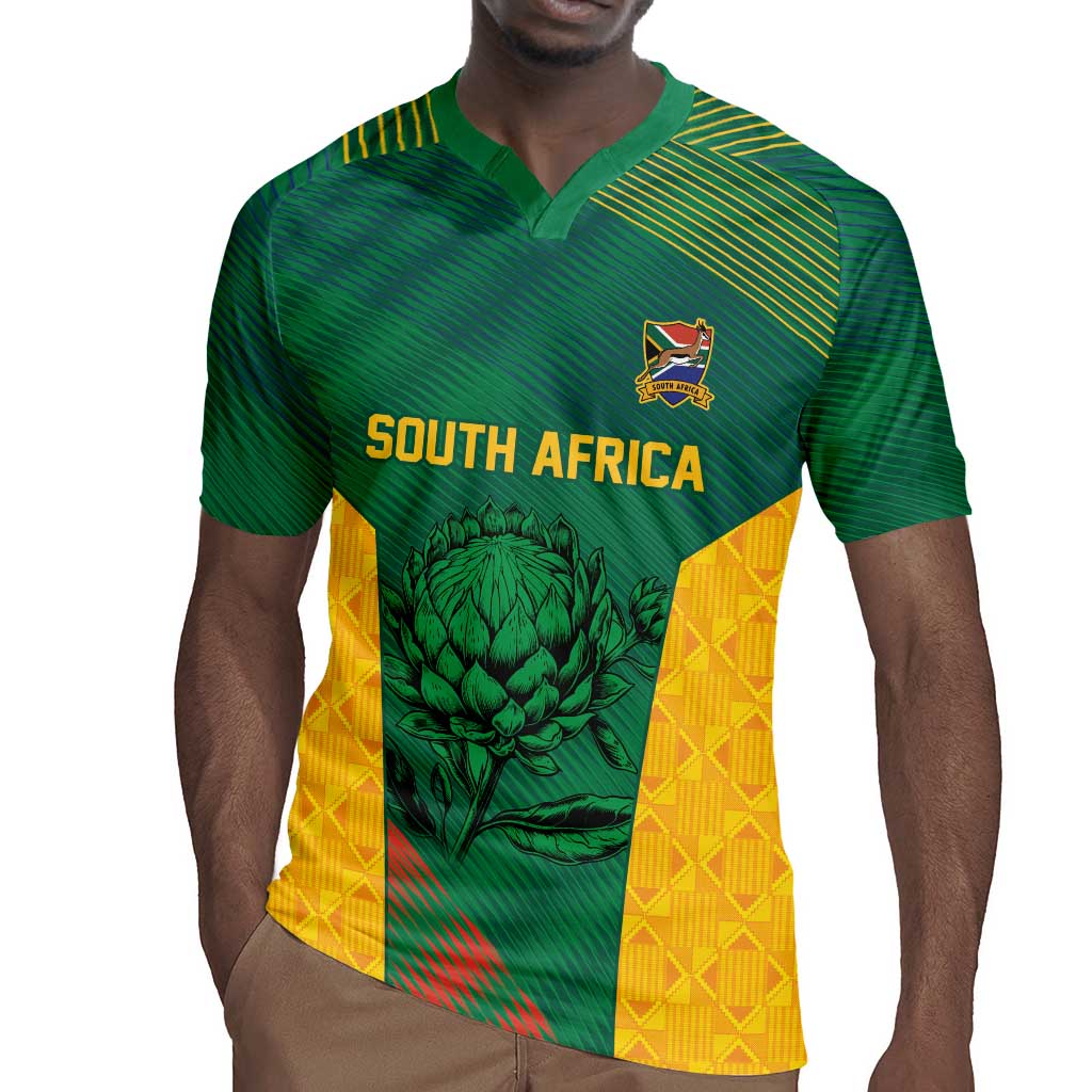 World Football 2026 South Africa Custom Rugby Jersey Tradional Protea ...