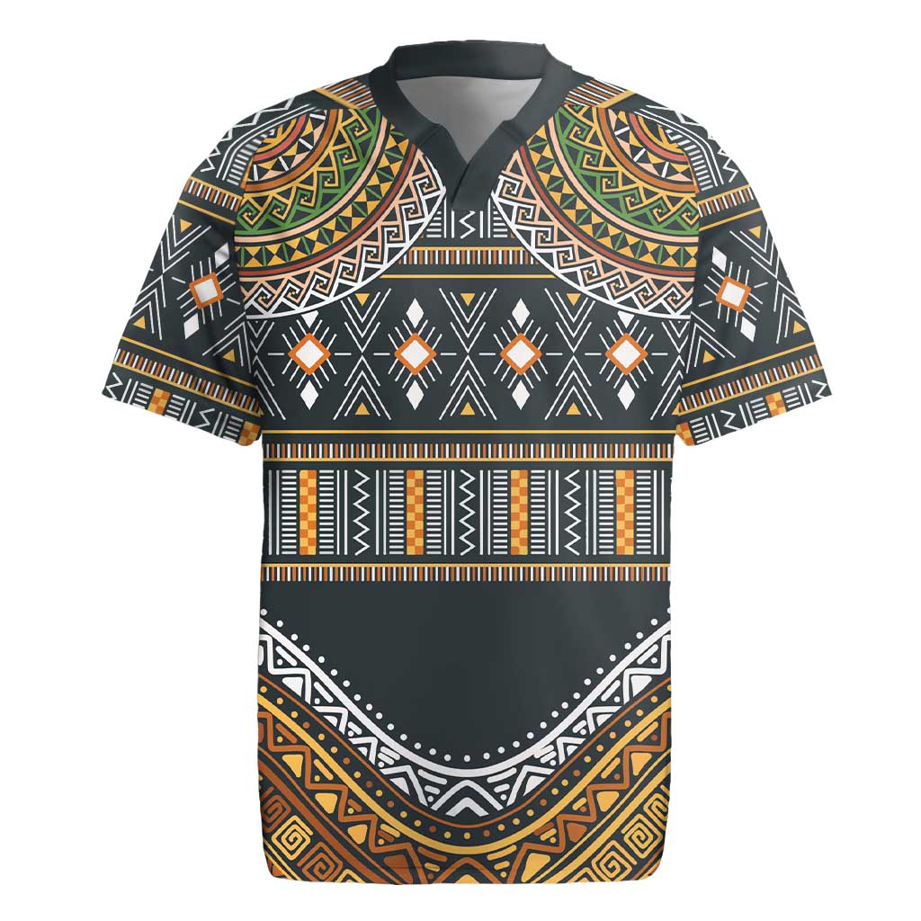 Afro Ethnic Native Pattern Rugby Jersey by AfricanPride