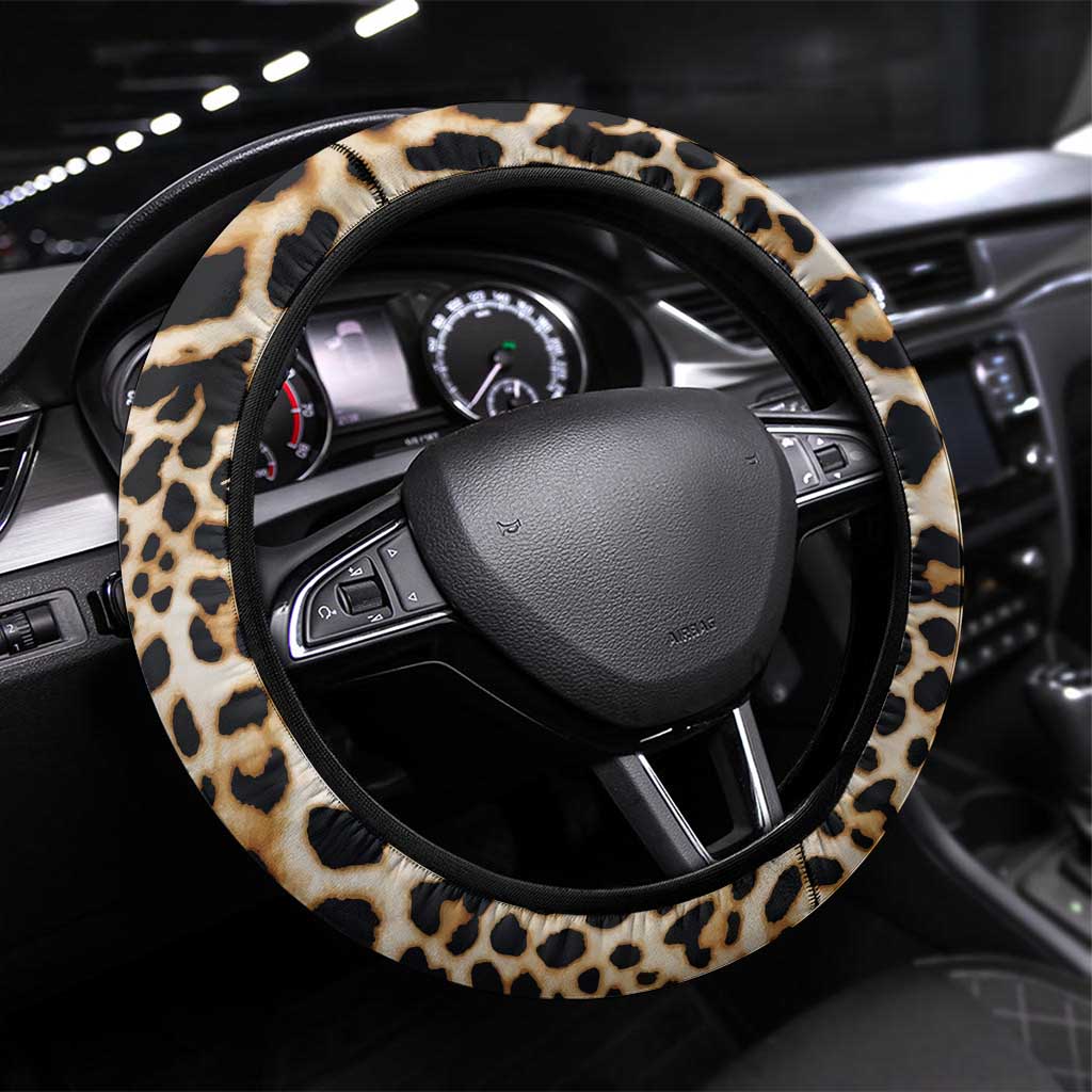 Afro Leopard Skin Pattern Steering Wheel Cover Version 01 by AfricanPride