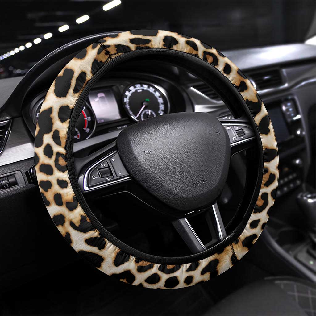 Afro Leopard Skin Pattern Steering Wheel Cover Version 02 by AfricanPride