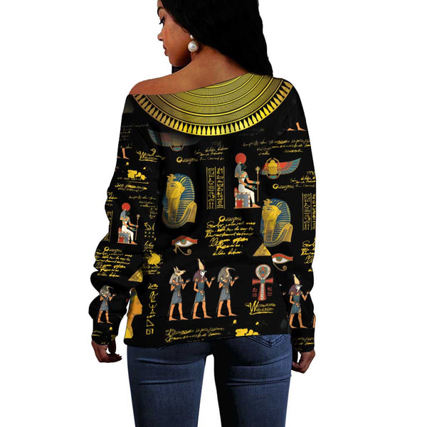 Ancient Egypt and Hieroglyphs Off Shoulder Sweater by AfricanPride ...
