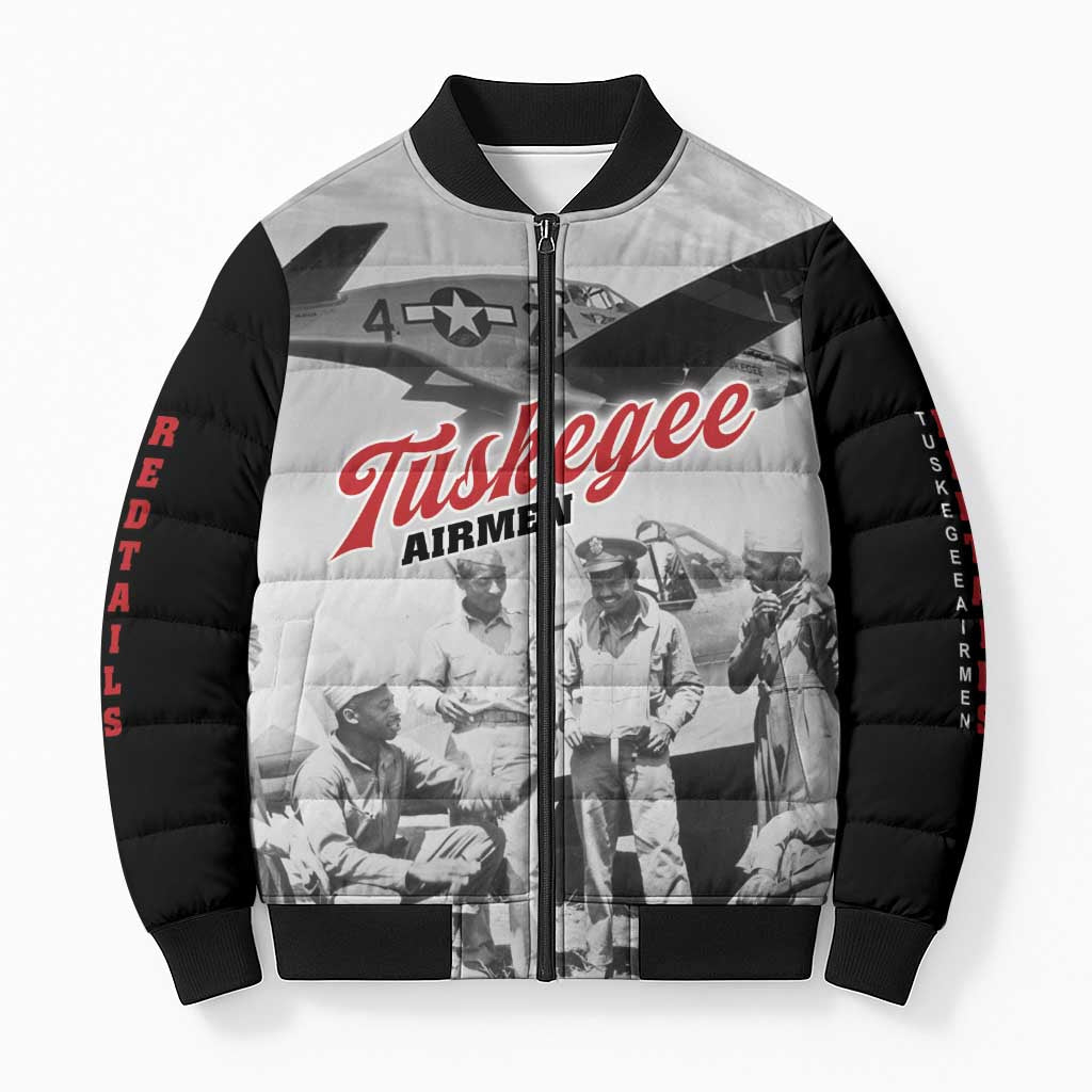 Tuskegee Airmen 332nd Fighter Group Bomber Puffer Jacket Vintage-style ...