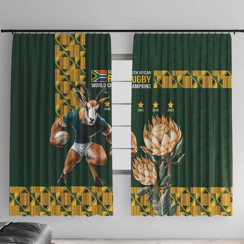 South Africa Rugby History World Champions Window Curtain Springboks ...