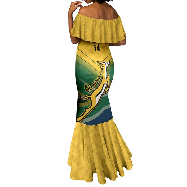 Custom South Africa Rugby Mermaid Dress Springboks Go Champions African ...