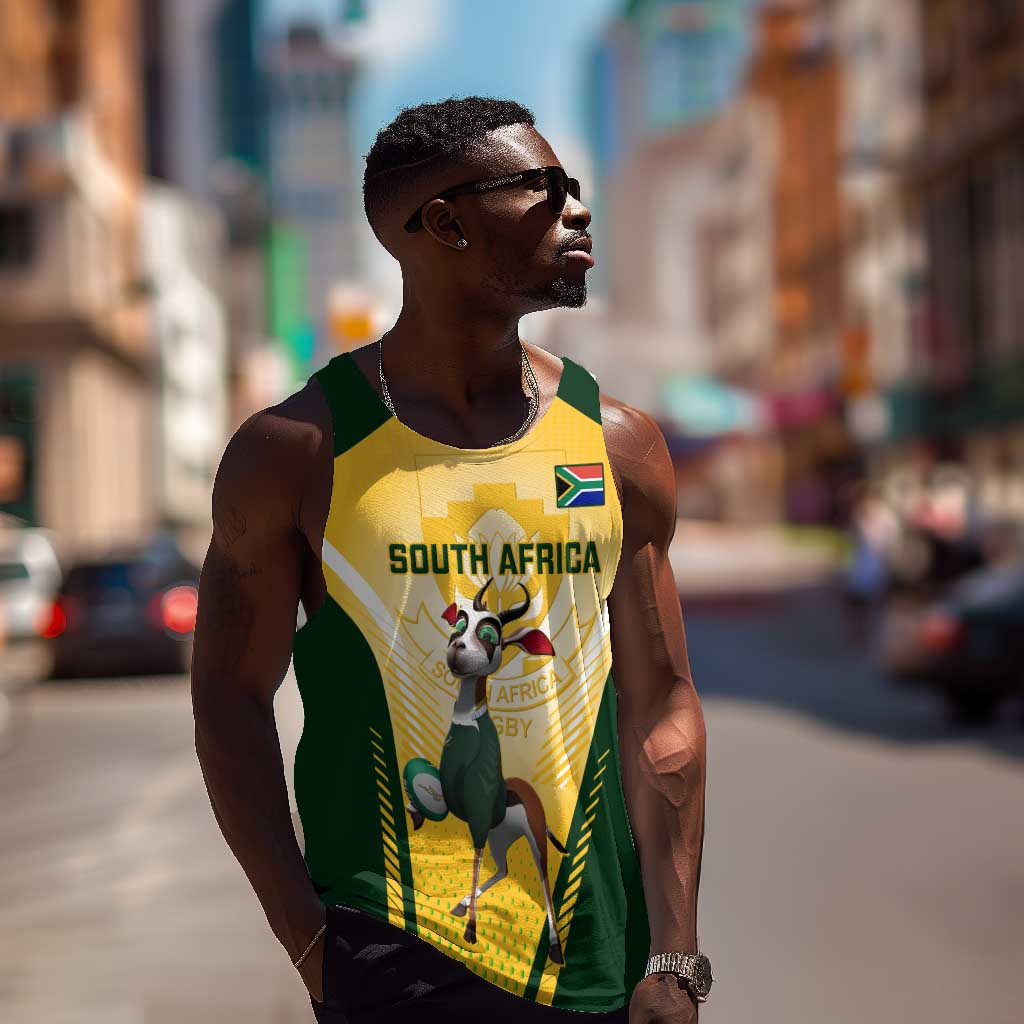 Custom South Africa Rugby Men Tank Top Cute Springboks Mascot by ...