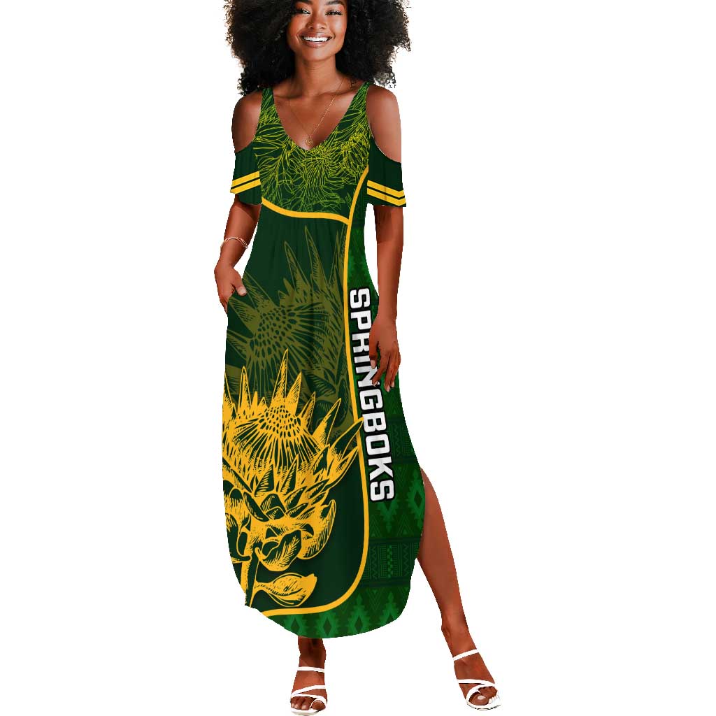 Custom South Africa Rugby Summer Maxi Dress Cute Springboks Mascot by ...