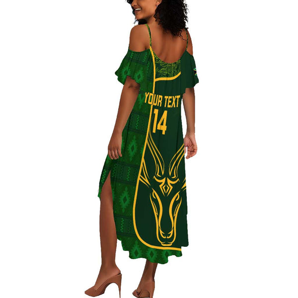 Custom South Africa Rugby Summer Maxi Dress Go Champions Springboks ...