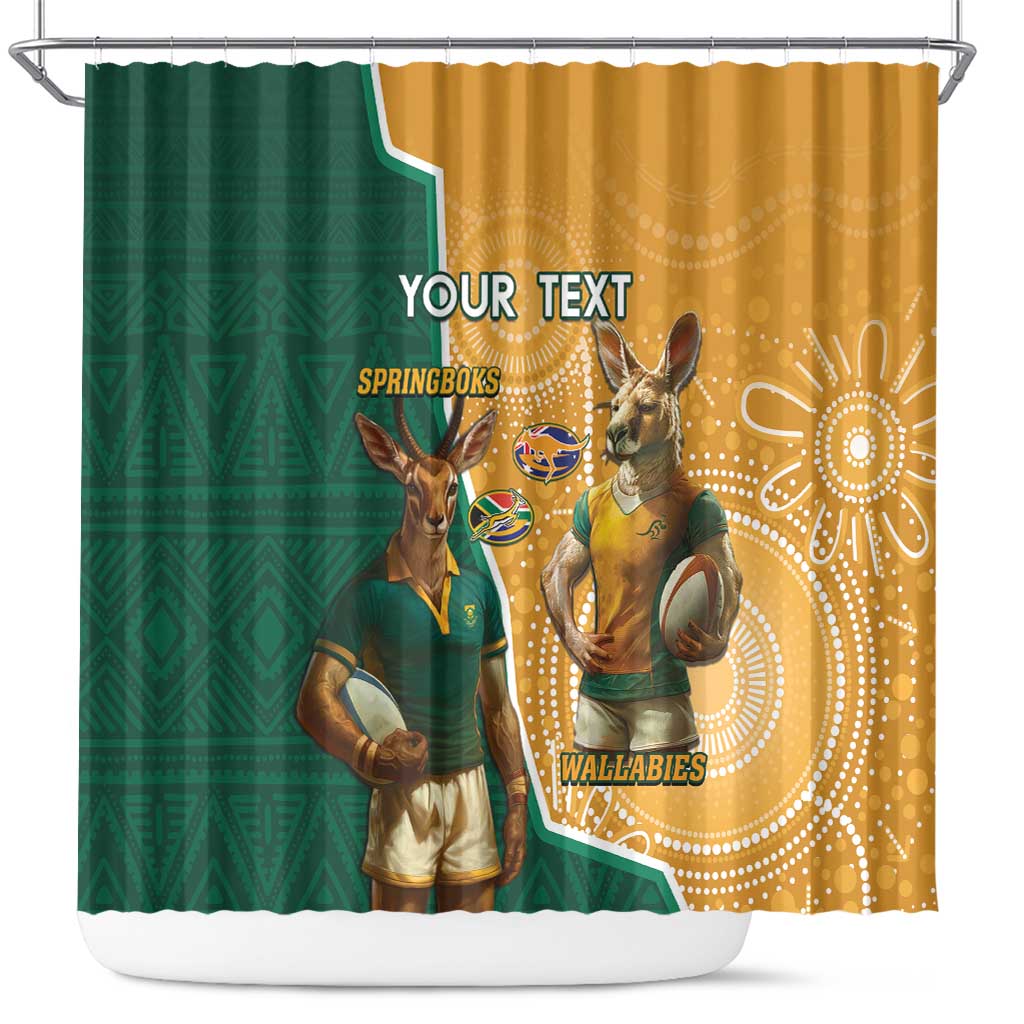 Personalised South Africa And Australia Rugby Shower Curtain 2024 ...