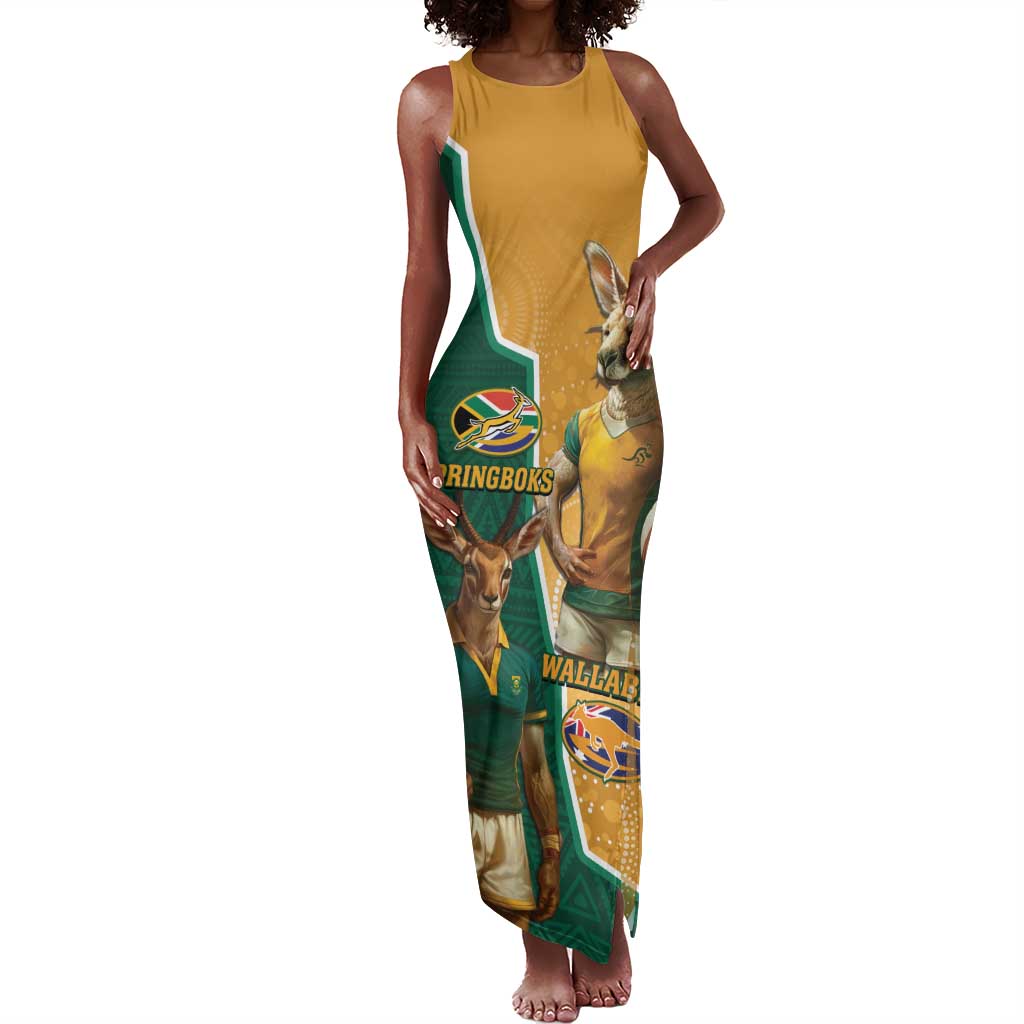 Personalised South Africa And Australia Rugby Tank Maxi Dress 2024 ...