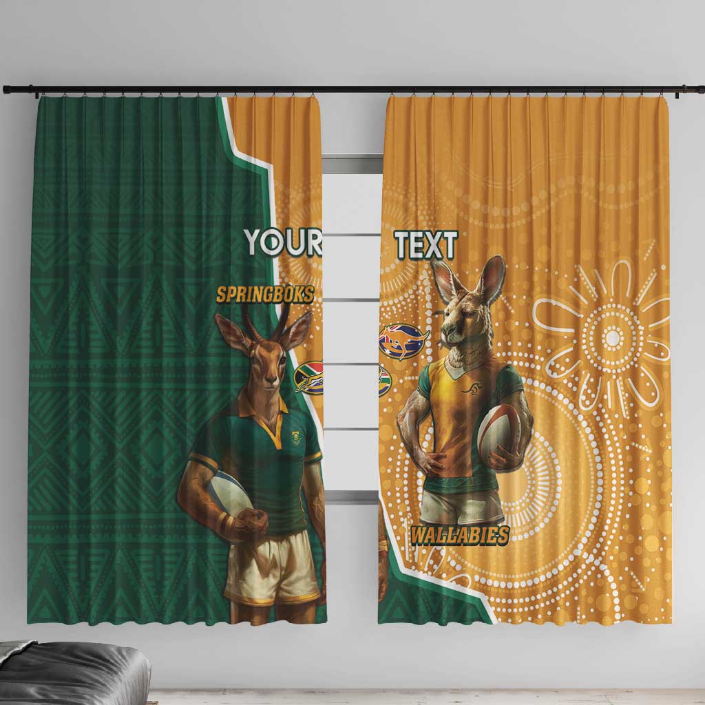Personalised South Africa And Australia Rugby Window Curtain 2024 ...
