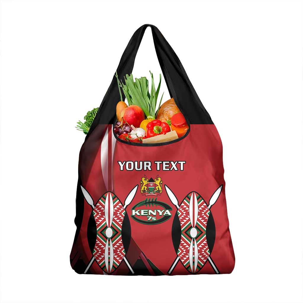 Custom Kenya Rugby Sevens Kenyan Sporty Version Grocery Bag by AfricanPride