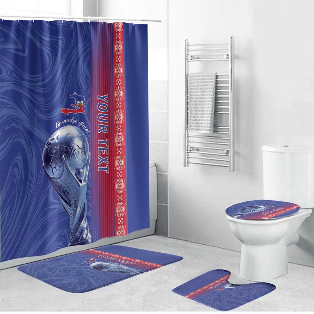 Custom Afro-Haiti Football Bathroom Set 2026 Grenadye Alaso Blue ...