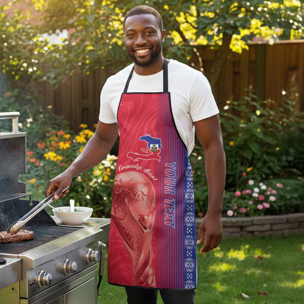 Custom Afro-Haiti Football Apron 2026 Grenadye Alaso Red Version by ...