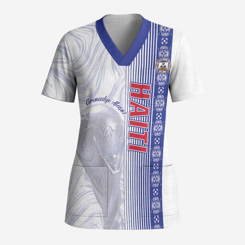 Custom Afro-Haiti Football Scrub Top 2026 Grenadye Alaso White Version ...