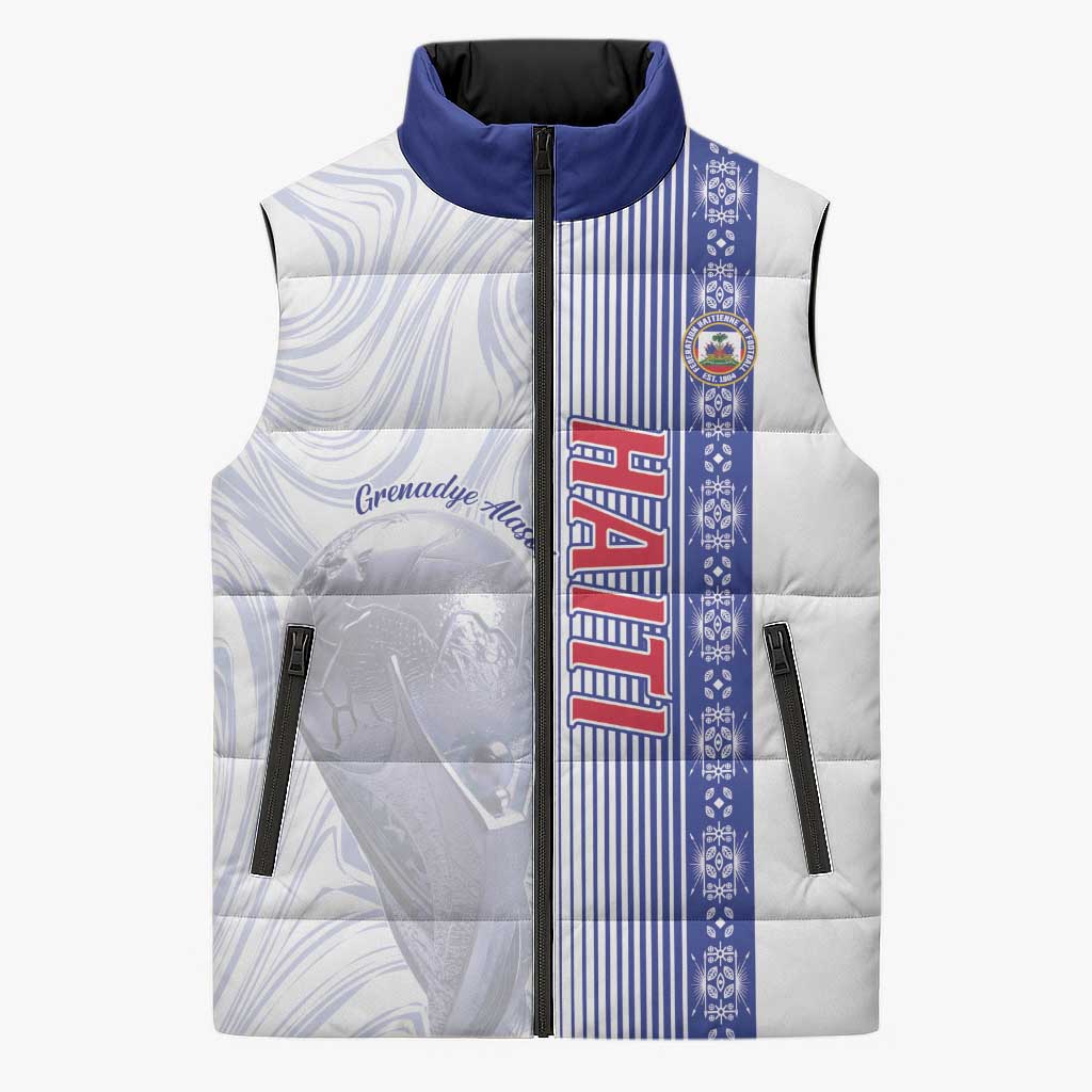 Custom Afro-Haiti Football Sleeveless Puffer Jacket 2026 Grenadye Alaso ...
