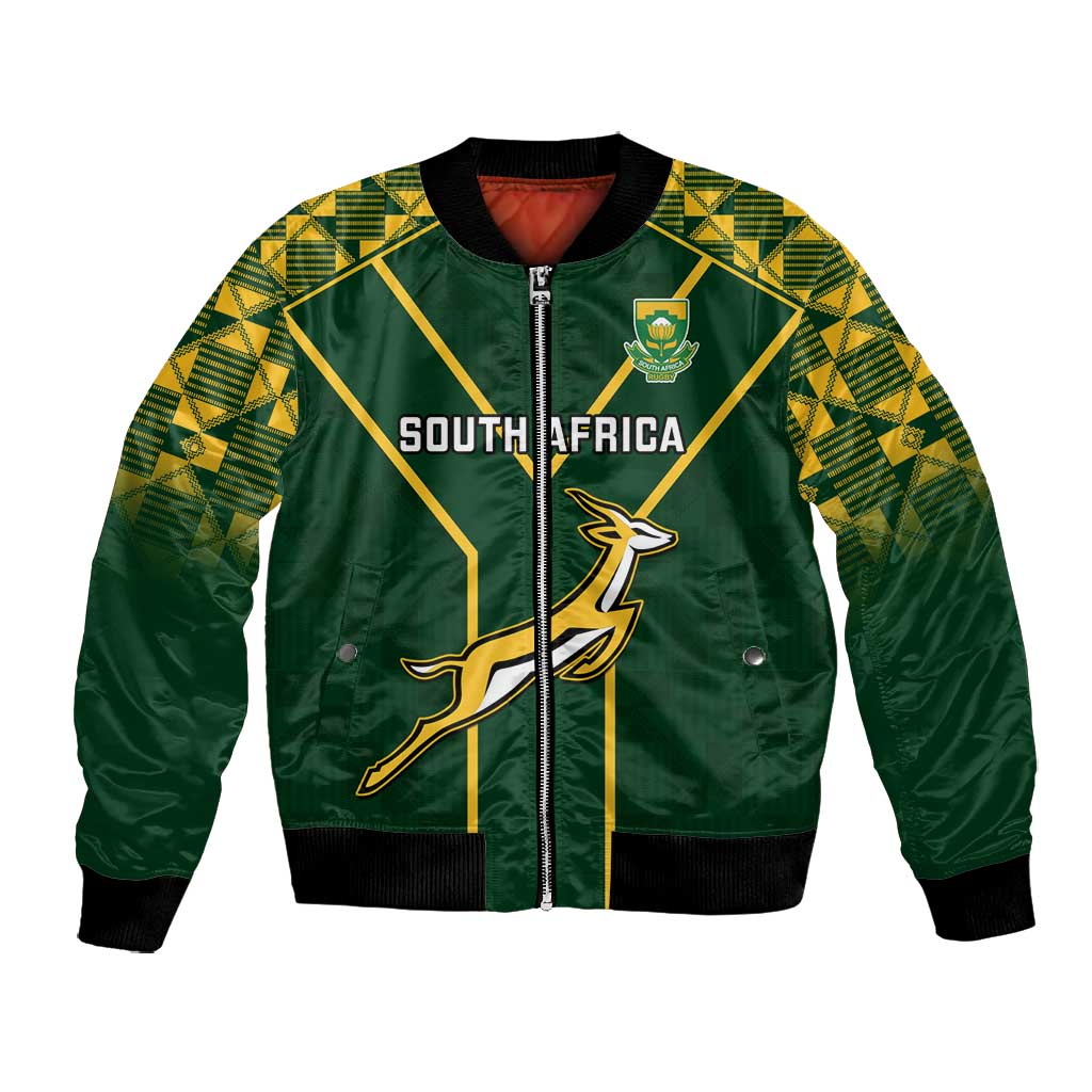 South Africa Rugby Bomber Jacket Go Champions Springboks by AfricanPride