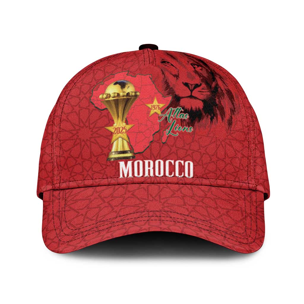 Morocco Football Classic Cap Atlas Lions Champions African Red Islamic ...