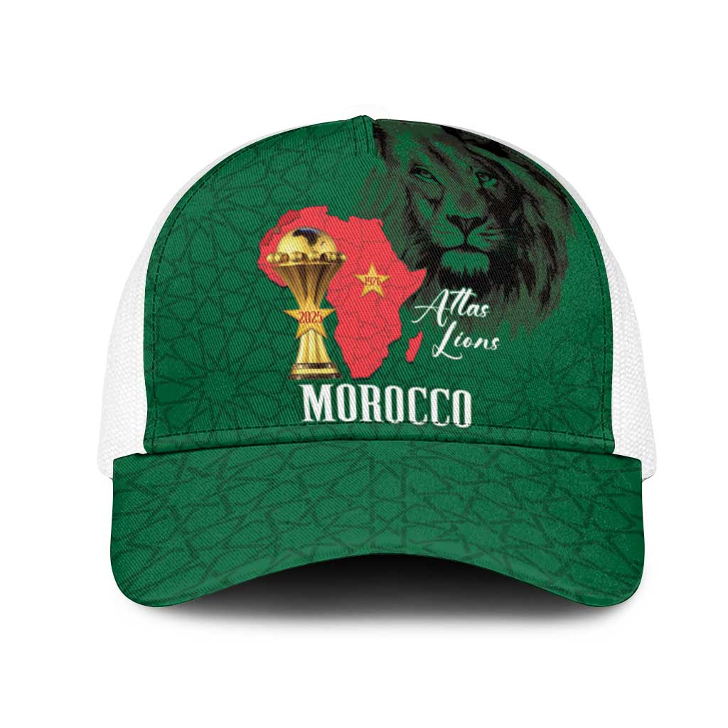 Morocco Football Mesh Trucker Cap Atlas Lions Champions African Green ...