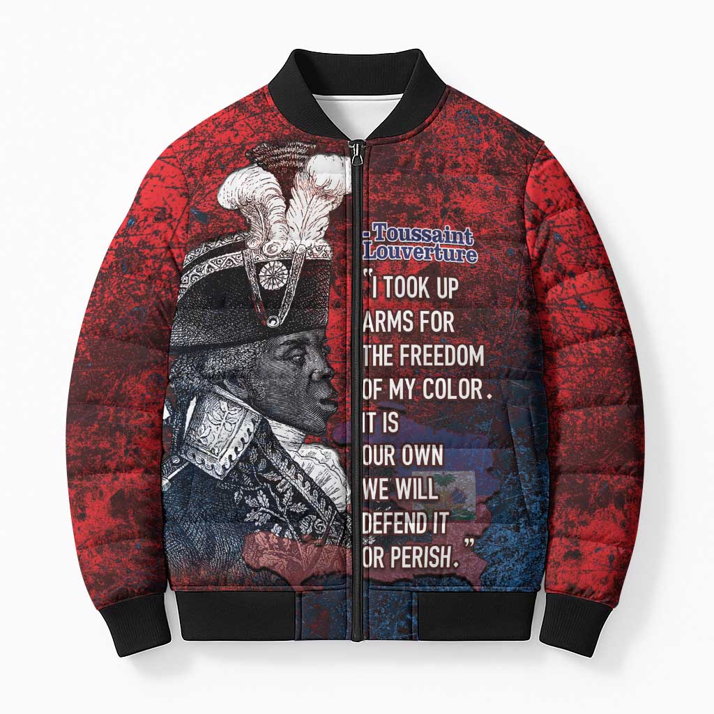 Personalized Toussaint Louverture Afro Haiti Bomber Puffer Jacket ...