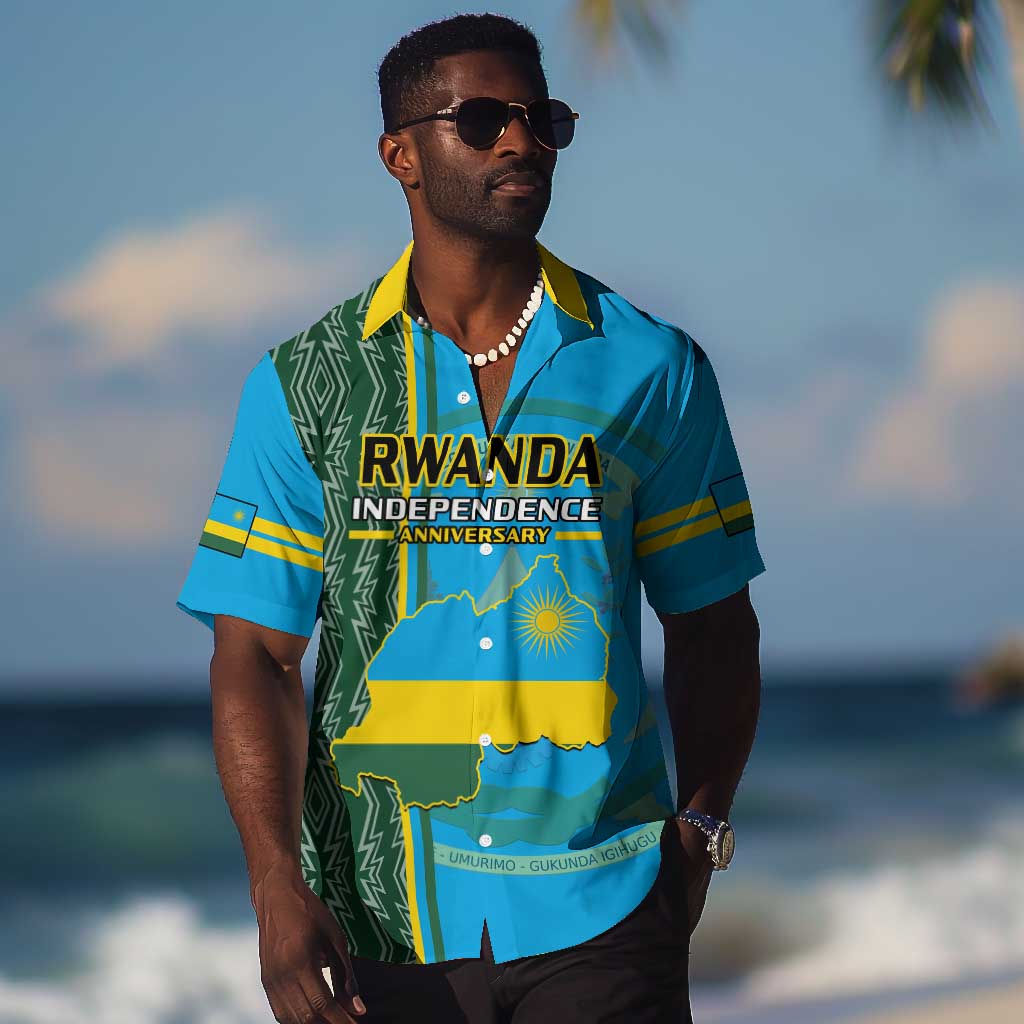 Personalised 1 July Independence Day Rwanda Hawaiian Shirt African ...