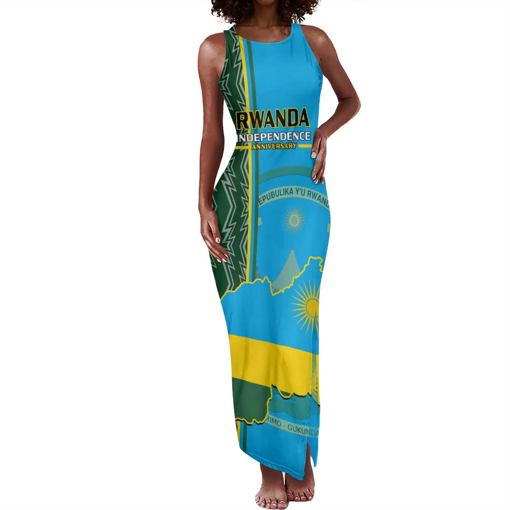 Personalised 1 July Independence Day Rwanda Tank Maxi Dress African ...
