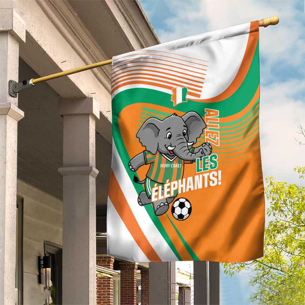 Ivory Coast Football Garden Flag 2026 Allez Les Elephants Cute Mascot ...