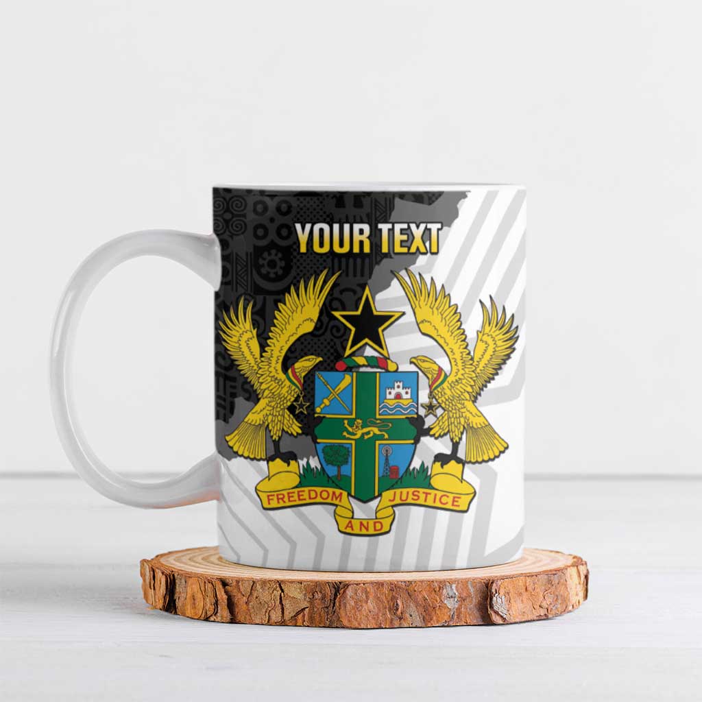 Custom Ghana Football Ceramic Mug 2026 Go Black Stars Black Adinkra ...
