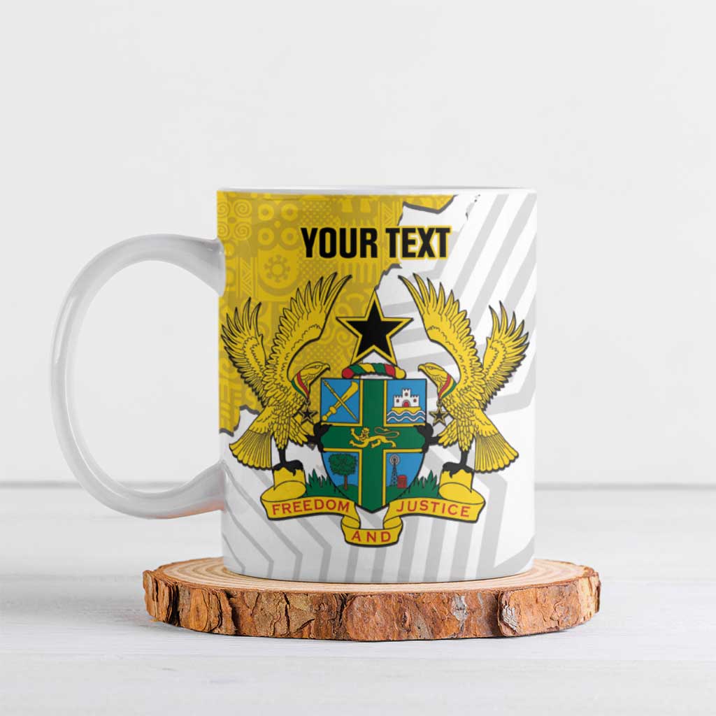 Custom Ghana Football Ceramic Mug 2026 Go Black Stars Yellow Adinkra ...