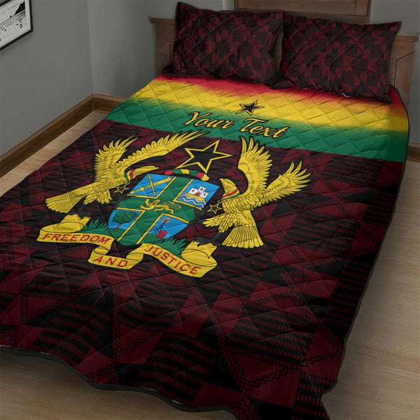 Personalised 1 July Ghana Republic Day Quilt Bed Set African Pattern ...
