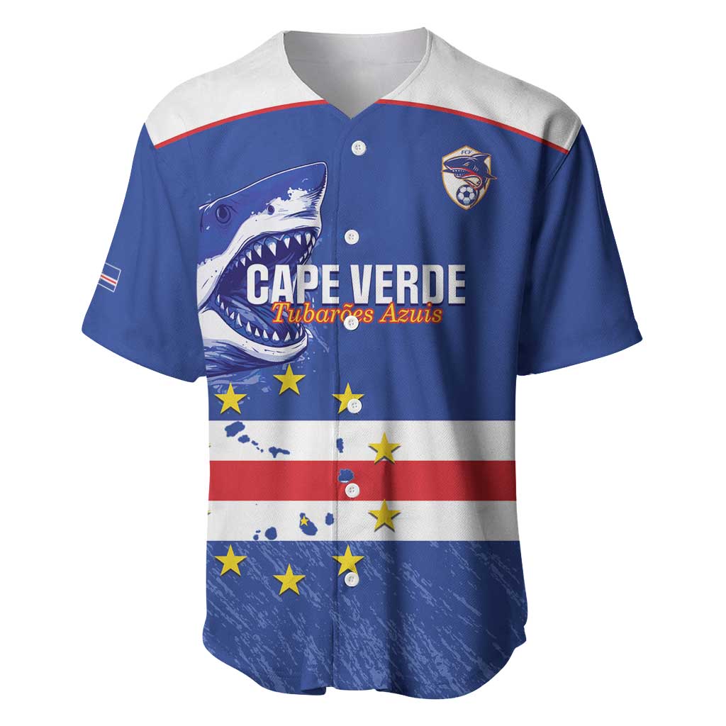 Cape Verde Football Custom Baseball Jersey Come On Tubaroes Azuis Shark ...