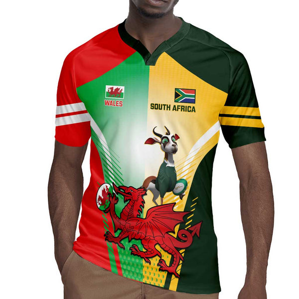 Custom South Africa And Wales Rugby Rugby Jersey Springboks Welsh ...