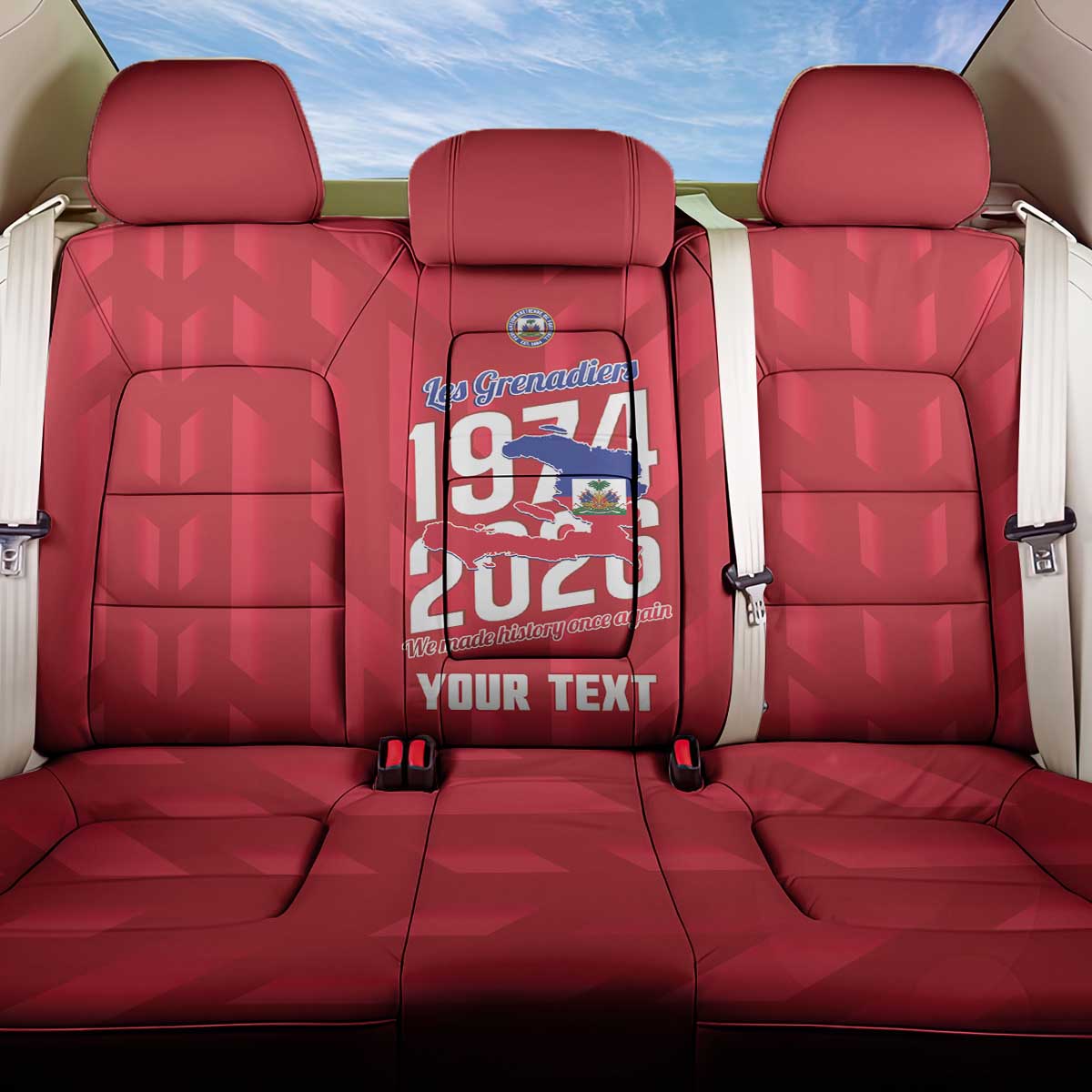 Personalized Afro Haiti Football Back Car Seat Cover Les Grenadiers ...