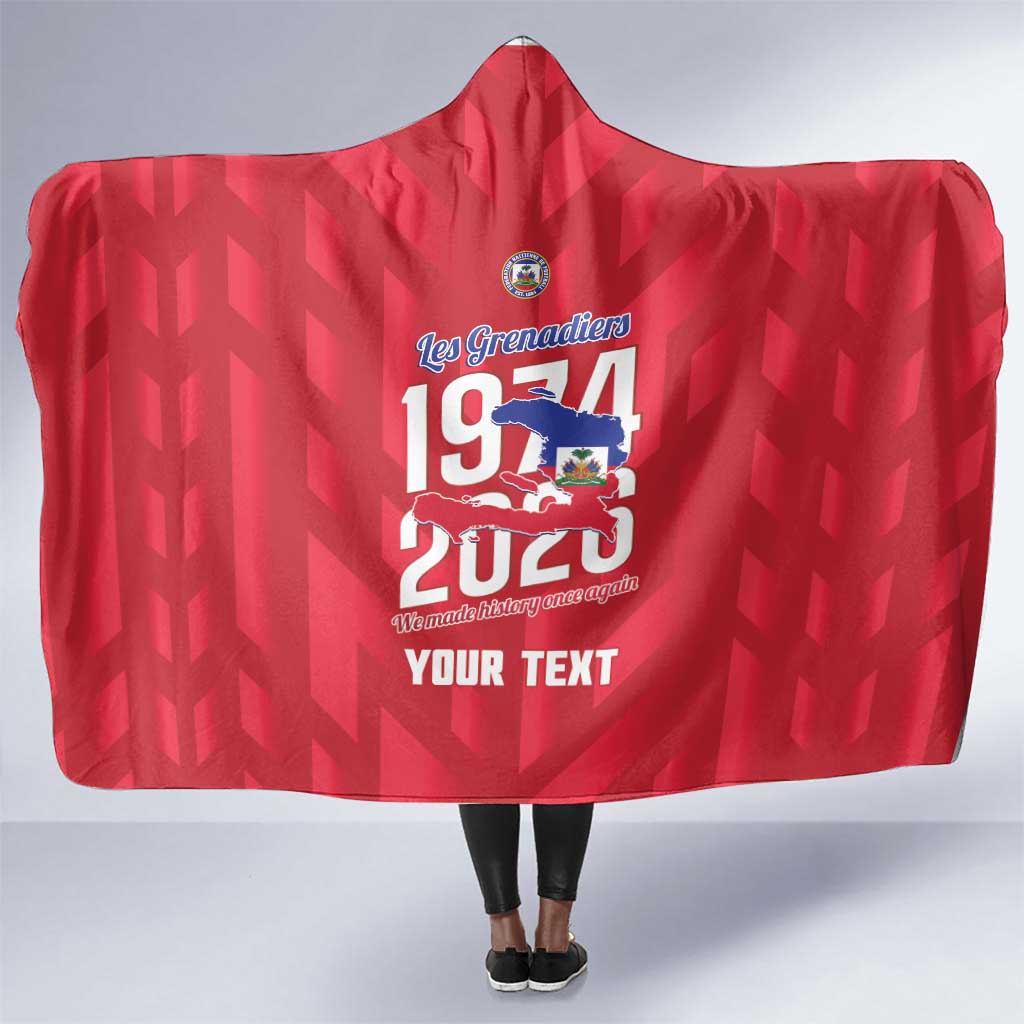 Personalized Afro Haiti Football Hooded Blanket Les Grenadiers Made ...