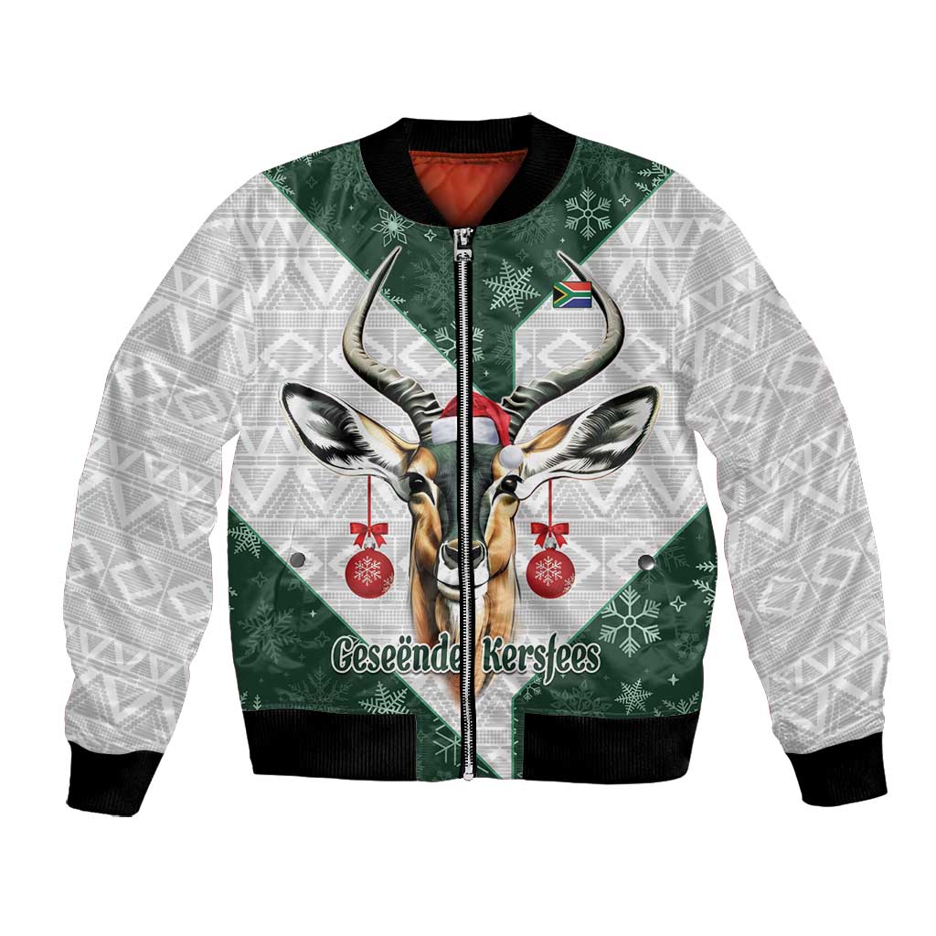 South Africa Springboks Christmas Bomber Jacket Bokke Santa - Geseende ...