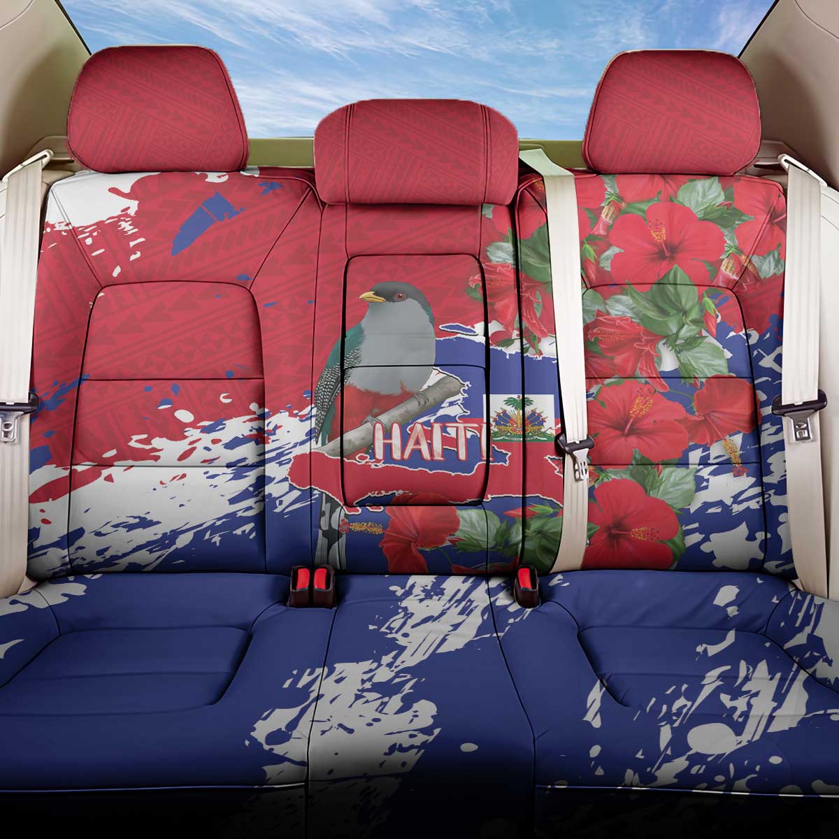 Afro Haiti Independence Day Back Car Seat Cover 1804 Proud Ayiti Map ...