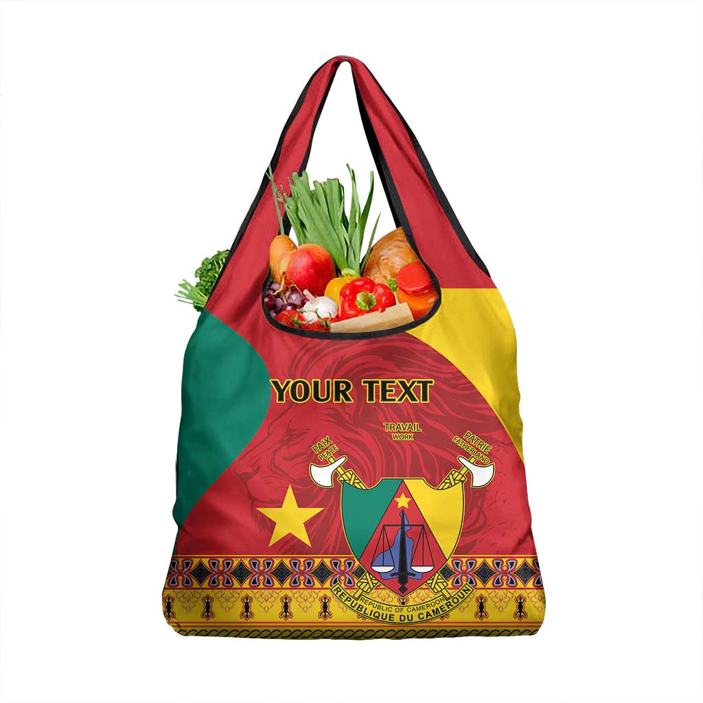 Personalised Cameroon National Day Grocery Bag Cameroun Coat Of Arms ...