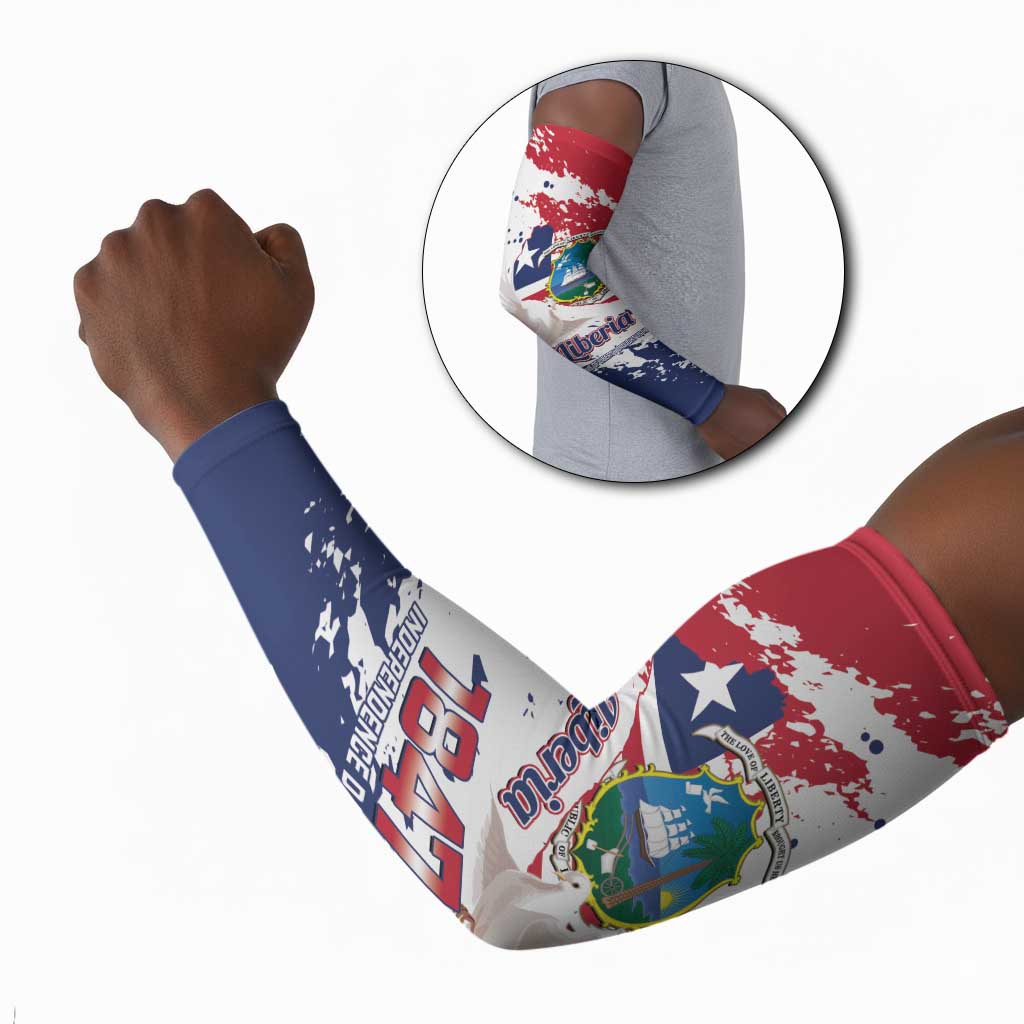 Liberia 1847 Independence Day Arm Sleeves Coat Of Arms Grunge Style by ...