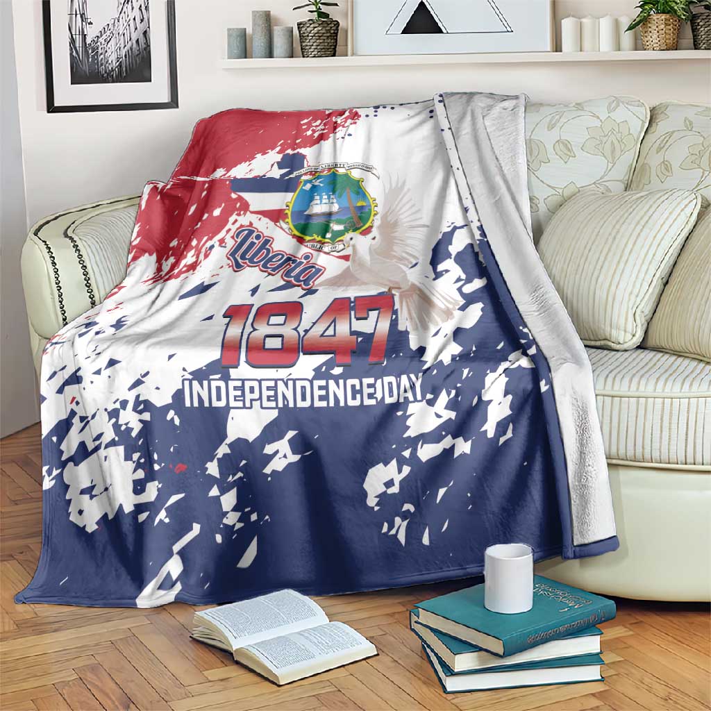 Afro Liberia 1847 Independence Day Blanket Coat Of Arms Grunge Style by ...