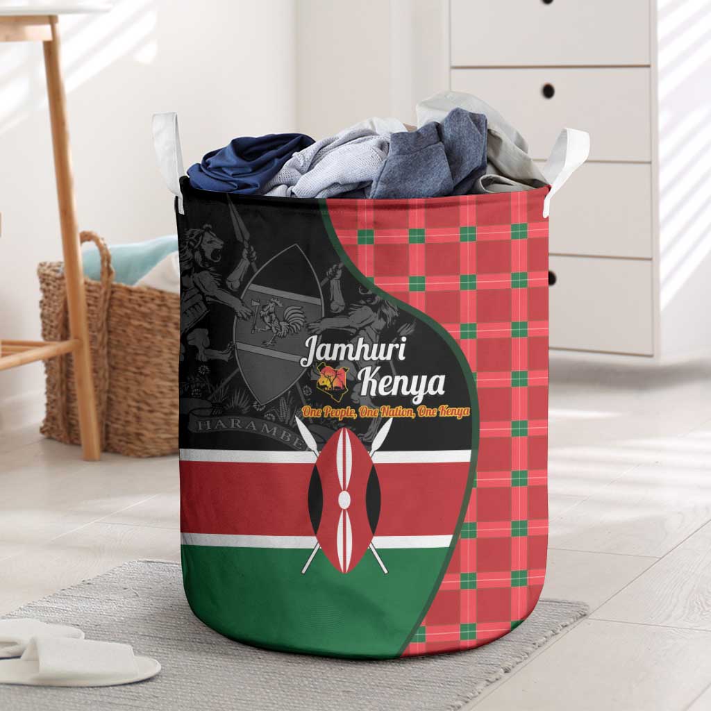 Afro Jamhuri ya Kenya Laundry Basket One People One Nation Massai Shuka ...