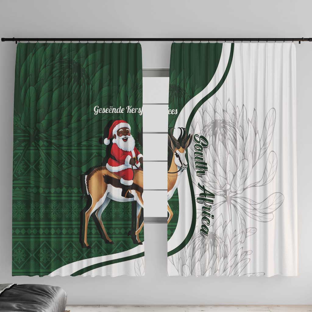 South Africa Christmas In July Window Curtain Geseende Kersfees ...