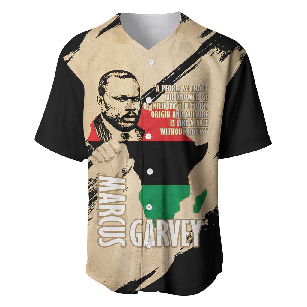 Marcus Garvey Day Baseball Jersey UNIA Flag Mix African Map by African ...