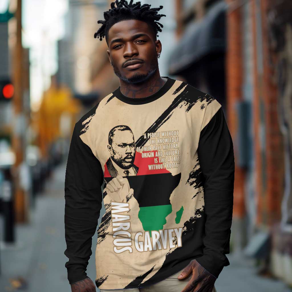 Marcus Garvey Day Long Sleeve Shirt UNIA Flag Mix African Map by ...
