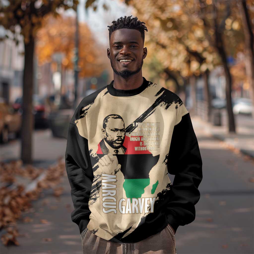 Marcus Garvey Day Sweatshirt UNIA Flag Mix African Map by African Pride